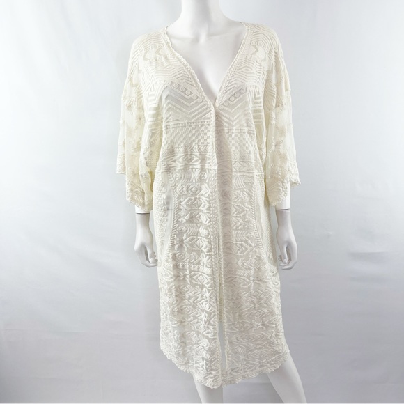 Anthropologie | Sweaters | Anthropologie Elevenses Ivory Lace Open ...